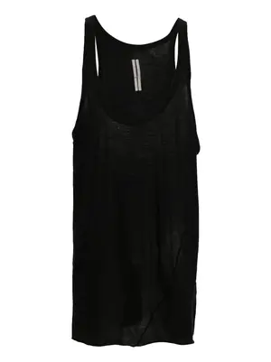 Rick Owens Fog Cotton Tank Top - Black