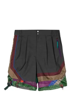 Kolor Colour-block Layered Shorts - Grey