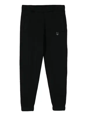 Maison Kitsuné Logo-embroidered Track Pants - Black