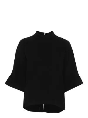 Mark Kenly Domino Tan Bailee Crepe Blouse - Black