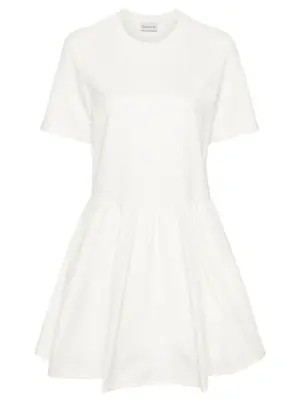 Moncler Cotton Mini Dress - Neutrals