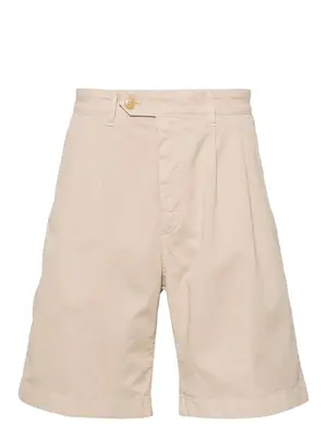 Canali Mid-rise Chino Shorts - Neutrals