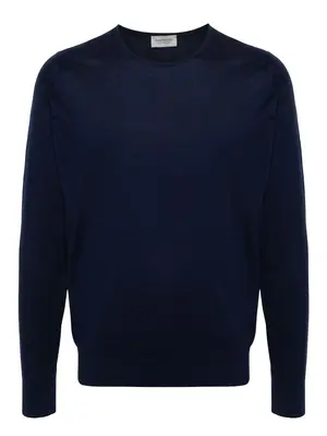 John Smedley Fine-knit Cotton Jumper - Blue
