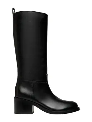 Bally Peggy Leather Knee-high Boots - Black