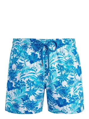 Vilebrequin Floral-print Swim Shorts - Blue