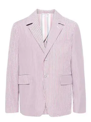 Thom Browne Striped Single-breasted Blazer - Red