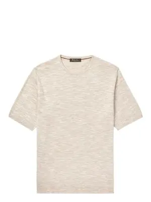 Loro Piana Neutral Linen & Silk T-shirt - Neutrals