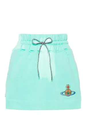 VIVIENNE WESTWOOD Orb-embroidered Miniskirt - Green