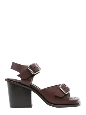 LEMAIRE 90mm Leather Sandals - Brown