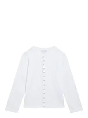 AGNÈS B. Le Petit Cotton Cardigan - White