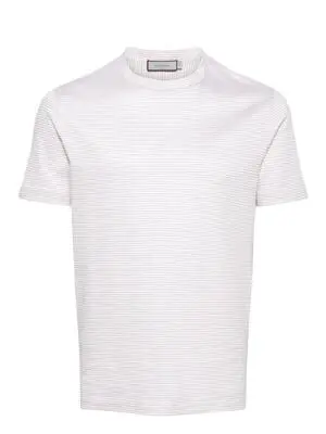 CANALI Striped Crew-neck T-shirt