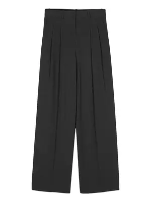 Theory Pleat-detail Wide-leg Trousers - Grey