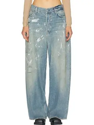 Acne Studios Baggy Wide Leg Jeans - Anthracite Grey