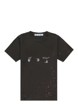 Off-White Vintage Paint Splatter Short-sleeve Tee 'magnet - White