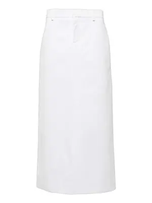 Valentino Garavani Cotton Poplin Maxi Skirt - White