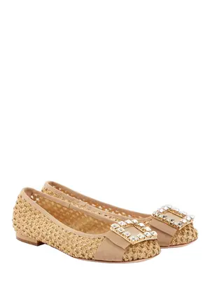 ROGER VIVIER Très Vivier Ballet Flats - Beige