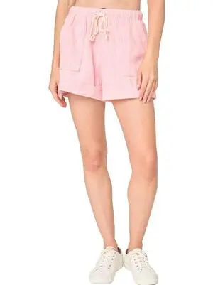 GIBSONLOOK Gauze Drawstring Shorts - Peach