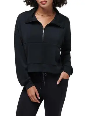 Travis Mathew Skyloft Half-zip Top - Black