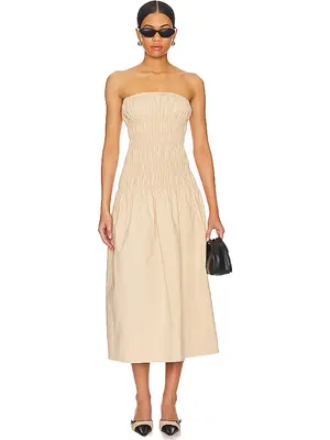 Majorelle Vanna Midi Dress - Beige