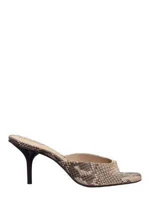 REFORMATION Clementine Heeled Mule Sandal - Brown