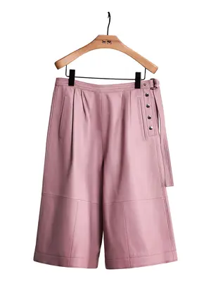 Coach Restored Leather Culottes Evening Rose