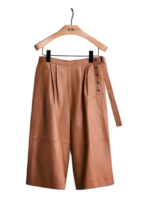 Coach Restored Leather Culottes Pecan