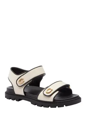 Coach Brynn Sandal Chalk & Black