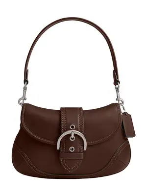 COACH Soho Flap Bag In Regenerative Leather Silver/maple