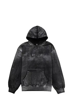 Supreme Mm6 Maison Margiela Foil Box Logo Hooded Sweatshirt - Black