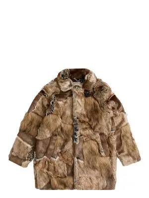 Supreme Mm6 Maison Margiela Patchwork Faux Fur Coat - Brown