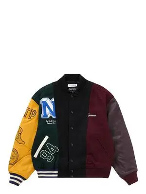 Supreme Mm6 Maison Margiela Split Varsity Jacket - Multicolor