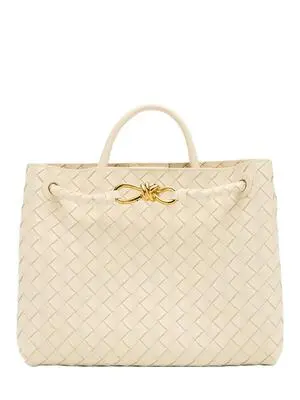 Bottega Veneta Andiamo Medium Top-Handle Bag White