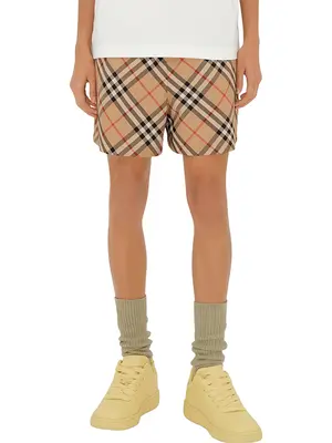 Burberry Checkered Shorts - Sand Ip Check