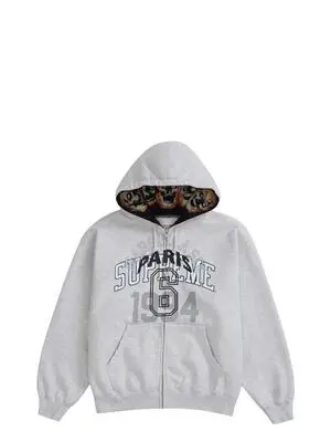 Supreme Mm6 Maison Margiela Zip Up Hooded Sweatshirt - Ash Grey