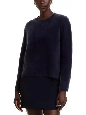 Bloomingdale'S Brushed Saddle Shoulder Sweater Navy