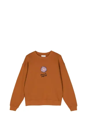 Maison Kitsuné Floating Flower Cotton Sweatshirt - Brown