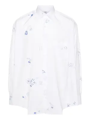 Vetements Graphic-print Cotton Shirt - White