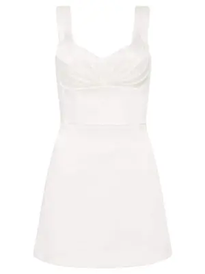 Rebecca Vallance Delaney Draped Mini Dress - White