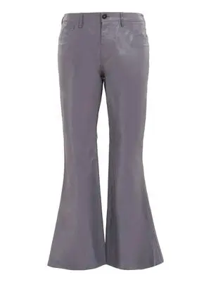 Marni Flared Leather Trousers - Grey