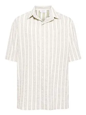 Off-White Arrows-print Striped Shirt - Neutrals