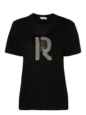 Rabanne Bead-embellished T-shirt - Black