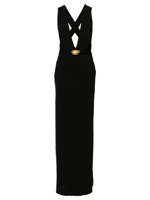 TOM FORD Plunging-neck Sleeveless Gown - Black