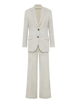 Brunello Cucinelli Notched-lapels Single-breasted Suit - Neutrals