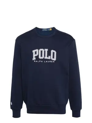 Polo Ralph Lauren Logo-embroidered Cotton Blend Sweatshirt - Blue