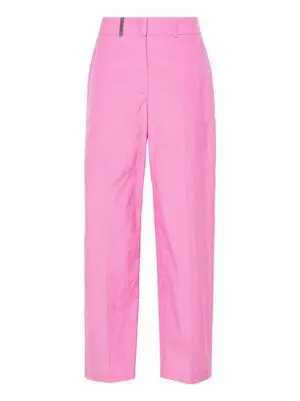 Peserico Pressed-crease Straight Trousers - Pink