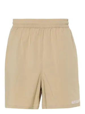 REPRESENT Logo-embroidered Bermuda Shorts - Neutrals