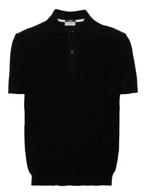 Paul & Shark Striped Cotton Polo Shirt - Black