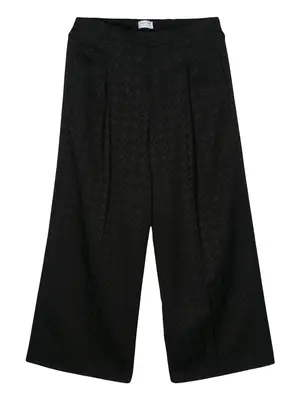 MARINE SERRE Moon Diamant-jacquard Trousers - Black