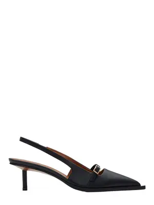 ATP ATELIER Mira Nappa Slingbacks - Black
