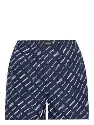 Balenciaga Logo Shorts - Marine Blue